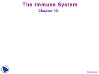 Immune System - Biology for Science - Lecture Slides - Docsity