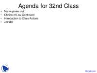 Joinder - Civil Procedure - Lecture Slides - Docsity