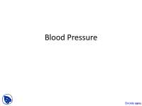 Blood Pressure - Physiology and Anatomy - Lecture Slides - Docsity