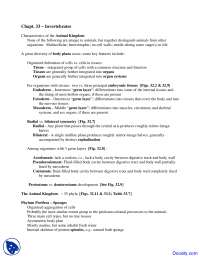 Invertebrates - Biology for Science - Lecture Notes - Docsity