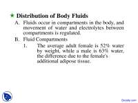 Distribution of Body Fluids - Physiology and Anatomy - Lecture Slides ...
