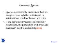 Invasive Species - Introduction to Conservation Biology - Lecture ...