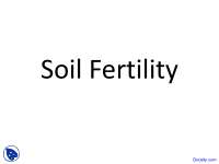 Soil Fertility - Crop and Soil Science - Lecture Slides - Docsity