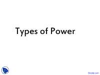 Types of Power - Mechanics - Lecture Slides - Docsity