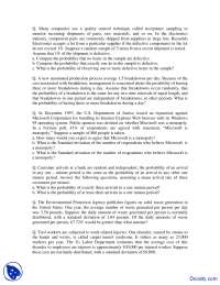 Probability Distribution - Statistics - Quiz - Docsity