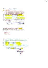 Concavity - AP Calculus - Lecture Notes - Docsity