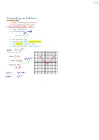 Symmetry - Advanced Algebra - Lecture Handout - Docsity