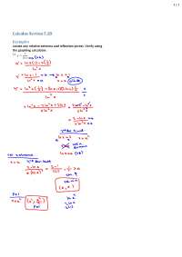 Inflection Points - AP Calculus - Lecture Notes - Docsity