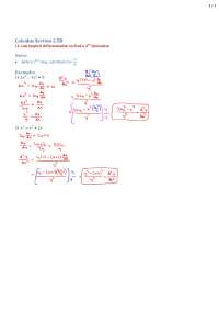 Second Derivative - AP Calculus - Lecture Notes - Docsity