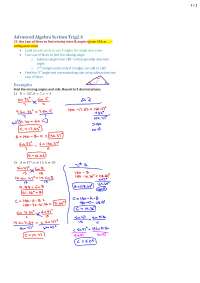 Ambiguous Case - Trignometry - Lecture Notes | Study notes Trigonometry ...