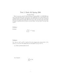 Parametrization - Multivariable Calculus - Past Paper - Docsity