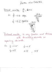 Real Numbers - Pre Algebra - Lecture Notes - Docsity