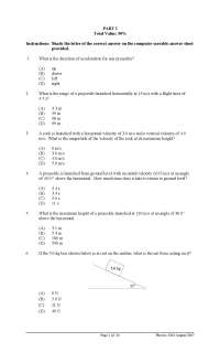 Direction of Acceleration - Physics - Past Exam Paper | Exams Physics ...