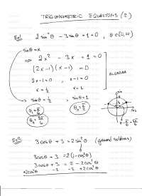 Trigonometric Equation - Trigonometry - Lecture Notes - Docsity