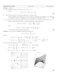 Gradient of Function - Multivariable Calculus - Solved Past Paper - Docsity