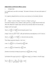 Neutral Atom - Higher Physics - Solved Past Paper - Docsity