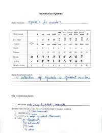 Numeration System - Fundamental Of Mathematics - Lecture Notes - Docsity