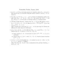 Glivenko Cantelli Theorem - Probability - Exam - Docsity