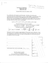Rotational Inertia - Introductory Physics - Solved Paper - Docsity