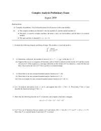 Real Numbers - Complex Analysis - Exam - Docsity