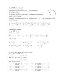 Circular Wedge - Complex Analysis - Exam - Docsity