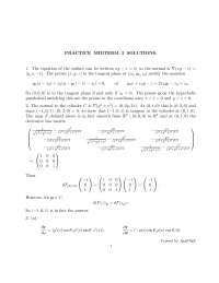 Hyperbolic Paraboloid - Differential Geometry - Solved Exam - Docsity