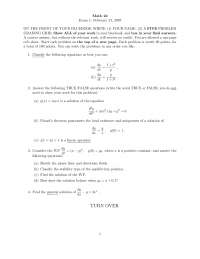 Picards Theorem - Introduction to Linear Algebra and Differential Equations - Exam | Exams ...