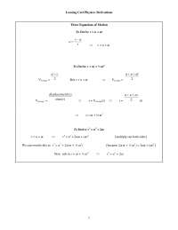 Derivations - General Physics - Lecture Notes - Docsity