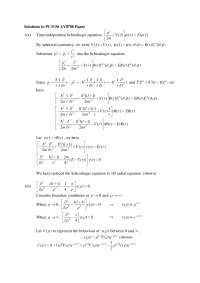 Schrodinger Equation - Quantum Mechanics - Solved Past Exam | Exams Quantum Mechanics | Docsity