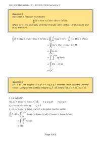 Green Theorem - Mathematics - Solved Past Exam - Docsity