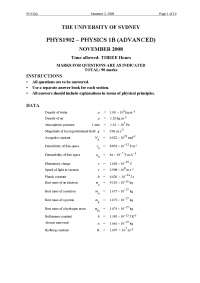 Density of Cork - Advanced Physics - Exam - Docsity