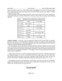 Atomic Clock - Introduction to Topology - Exam - Docsity
