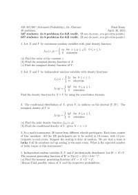 Continuous Random Variables - Probablity - Exam | Exams Probability and ...