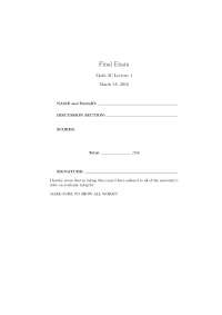 Sequence - Probability - Solved Exam - Docsity