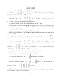 Vector Form - Matrix Methods - Solved Exam - Docsity