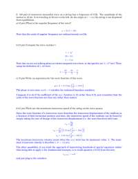 Angular Frequency of Wave - General Physics - Solved Past Paper - Docsity