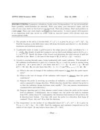 Density of Gold - Calculus Three - Exam - Docsity