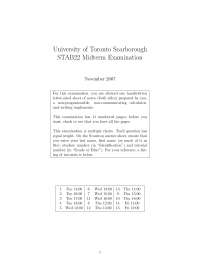 Variables - Introduction to Statistics - Solved Exam - Docsity