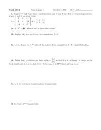 Composition - Linear Algebra - Exam - Docsity
