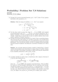 Variables - Probability - Solved Exam - Docsity