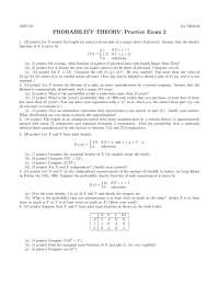 Fraction - Probability Theory - Exam - Docsity