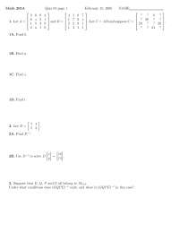 Suppose - Linear Algebra - Quiz - Docsity