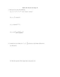 Arctan - Calculus - Exam - Docsity