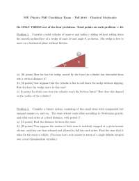 Binary System - Classical Mechanics - Exam - Docsity