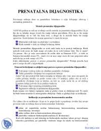 Prenatalna dijagnostika-skripta-Medicinska Genetika | Rezime' predlog Medicinska genetika - Docsity