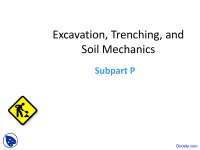 Excavation, Trenching and Soil Mechanics - Soil Mechanics - Lecture Slides - Docsity