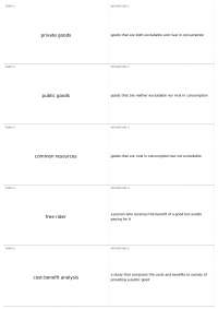 Chapter 11: Public Goods and Common Resources | ECON 103 - Principles ...