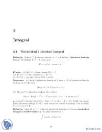 Neodredeni i odredeni integral-Vezbe-Matematicka analiza 2-Matematika ...