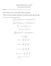 General Solution - Calculus - Exam - Docsity