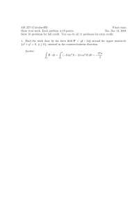 Counterclockwise Direction - Calculus III - Solved Exam - Docsity